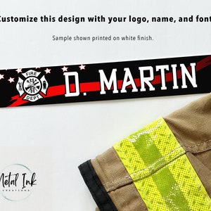 Personalized Firefighter Locker Name Tag: Full Color Firehouse ...