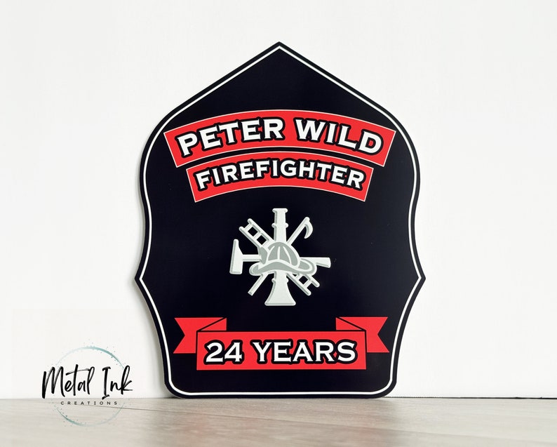 Personalized Firefighter Shield Plaque: Retirement, Promotion, or ...