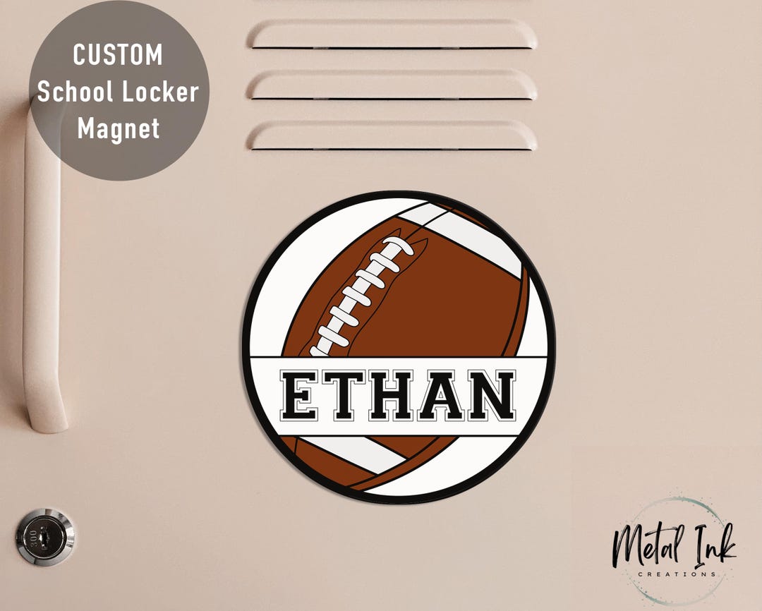 School Locker Magnet | Sports Name Magnet | Personalized Fridge Magnet ...