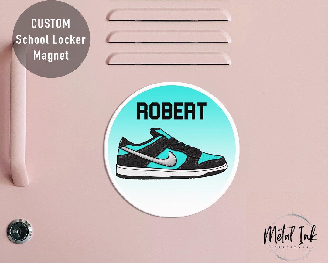 School Locker Magnet | Locker Name Magnet | Nike Shoe Sticker ...
