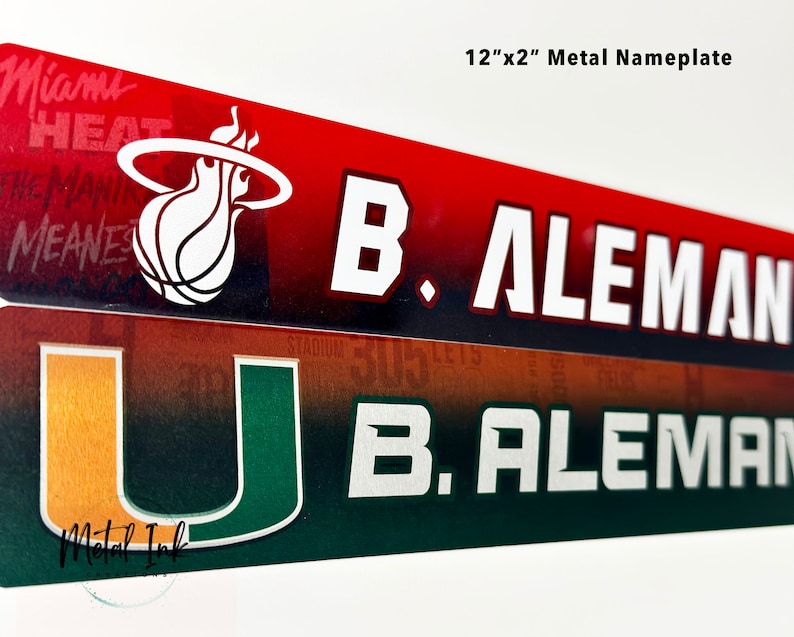 Personalized Sports Name Sign Custom NFL Fan Nameplate NBA Fan ...