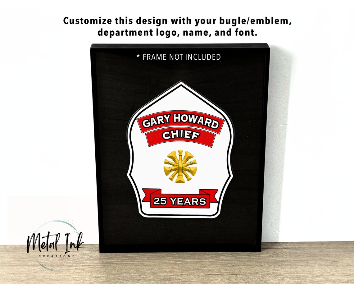 Personalized Firefighter Shield Plaque: Retirement, Promotion, or ...