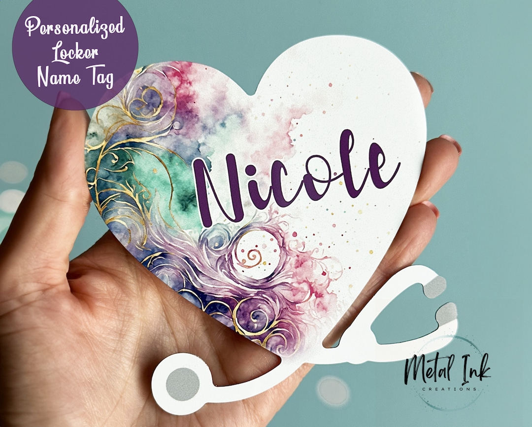 Nurse Name Tag | Custom Locker Tag | Personalized Locker Magnet | Name ...