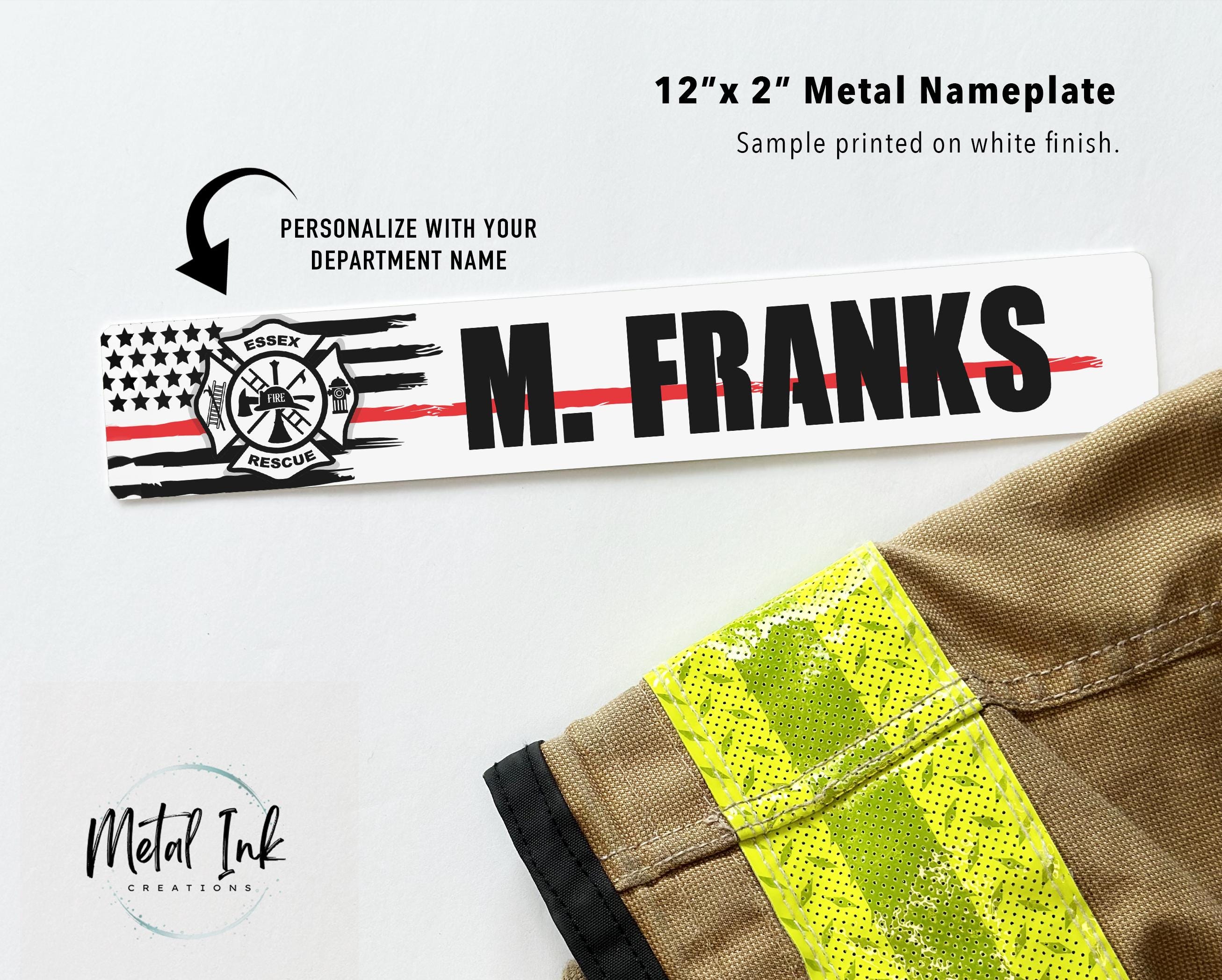 Firefighter Locker Name Tag | Firehouse Nameplate | Bunker Gear ...