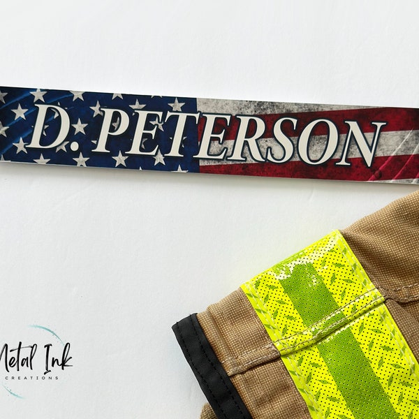 Personalized Firefighter Name Tag - Etsy