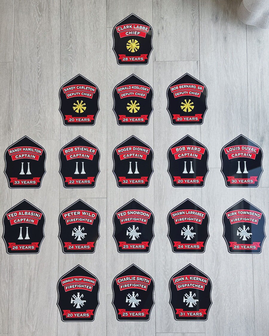 Bulk Order Listing for Shield Name Tags of 16 or More Firehouse Locker ...