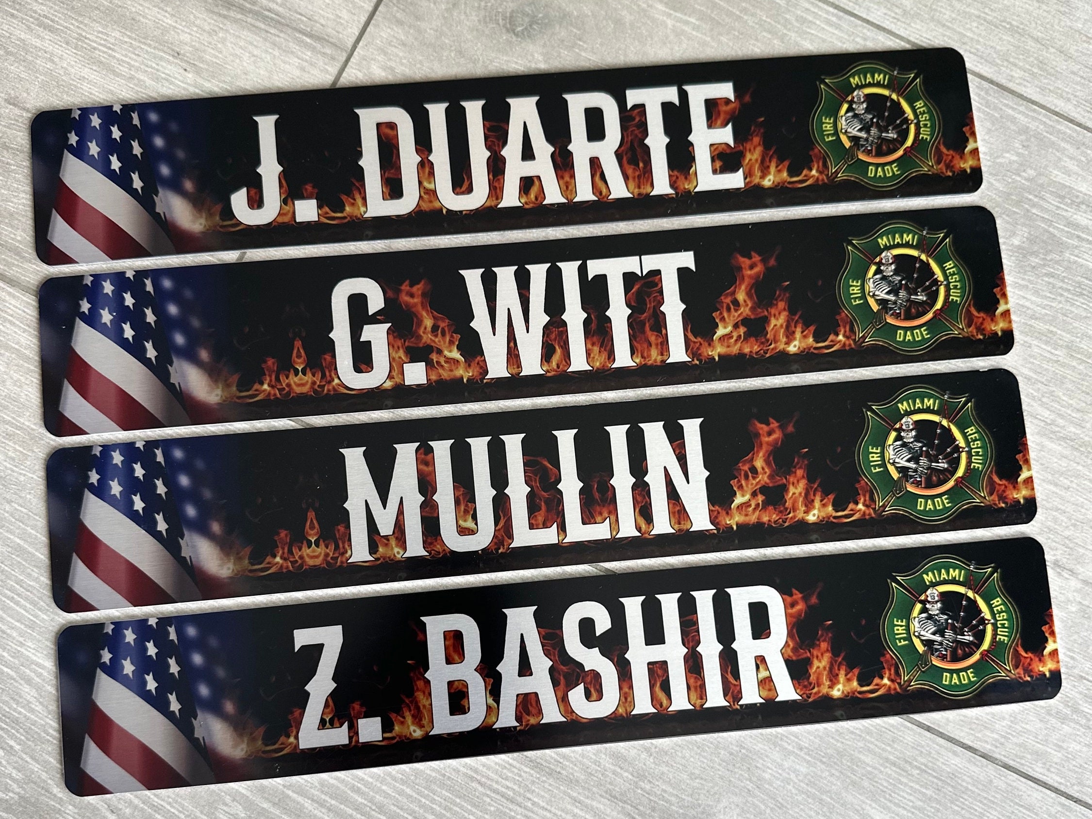 Firefighter Locker Name Tag | Firehouse Name Plate for Locker | Bunker ...