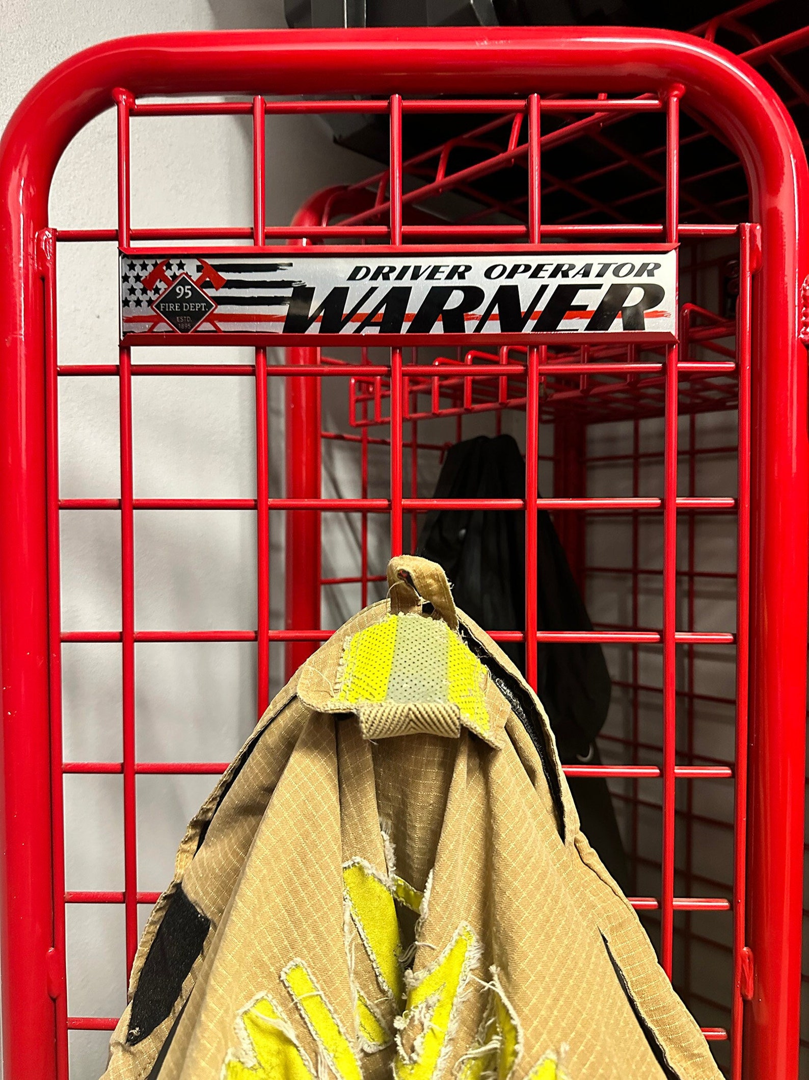 Firefighter Locker Name Tag | Firehouse Name Plate for Locker | Full ...