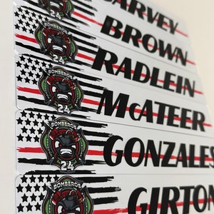 Firefighter Locker Name Tag | Firehouse Name Plate for Locker | Full ...