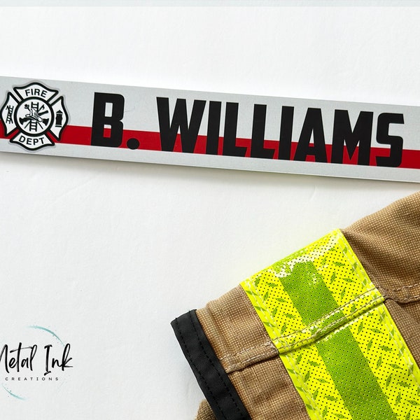 Firefighter Locker Name Plate - Etsy