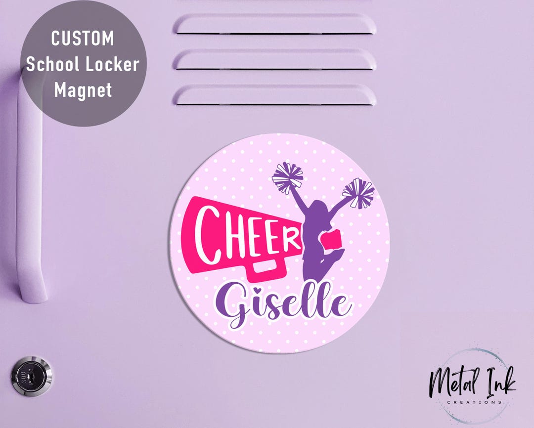 Metal Cheer Locker Magnet | Locker Name Tag | Personalized Cheer Magnet ...