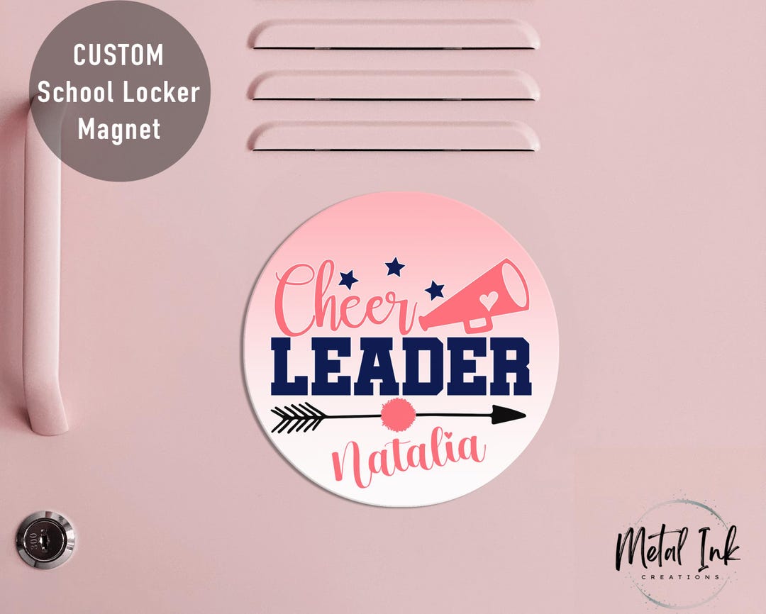 Cheerleader Locker Metal Magnet Locker Name Tag Personalized Cheer ...