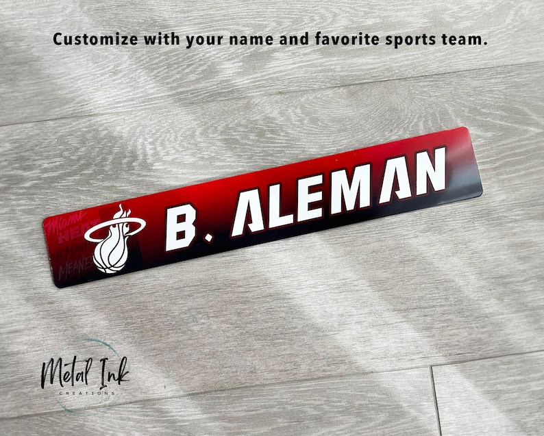 Personalized Sports Name Sign Custom NFL Fan Nameplate NBA Fan ...