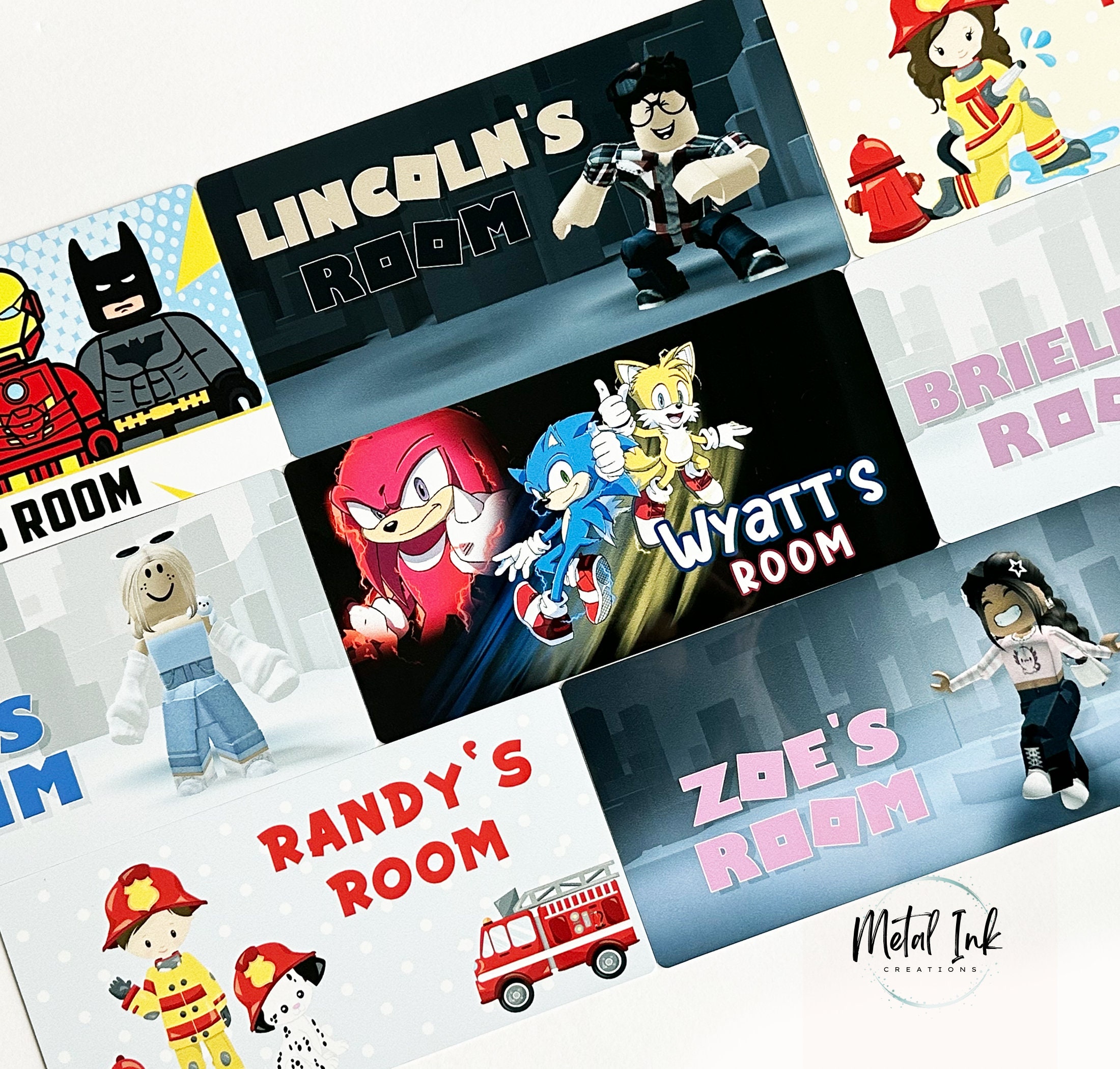 Bedroom Door Sign With Child's Roblox Character, Kid's Personalized ...