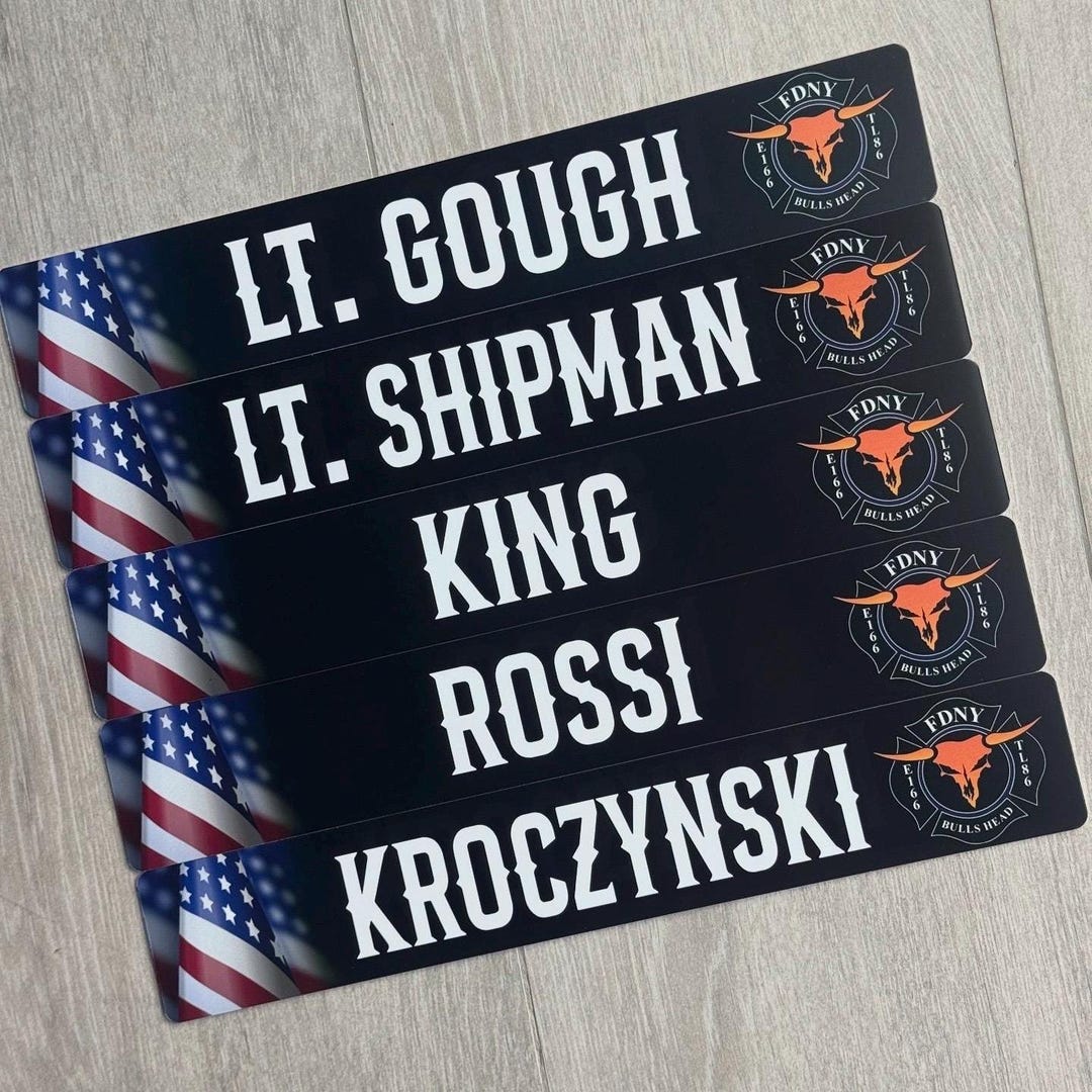 Firefighter Locker Tag: Aluminum Name Plate for Fire Station, First ...