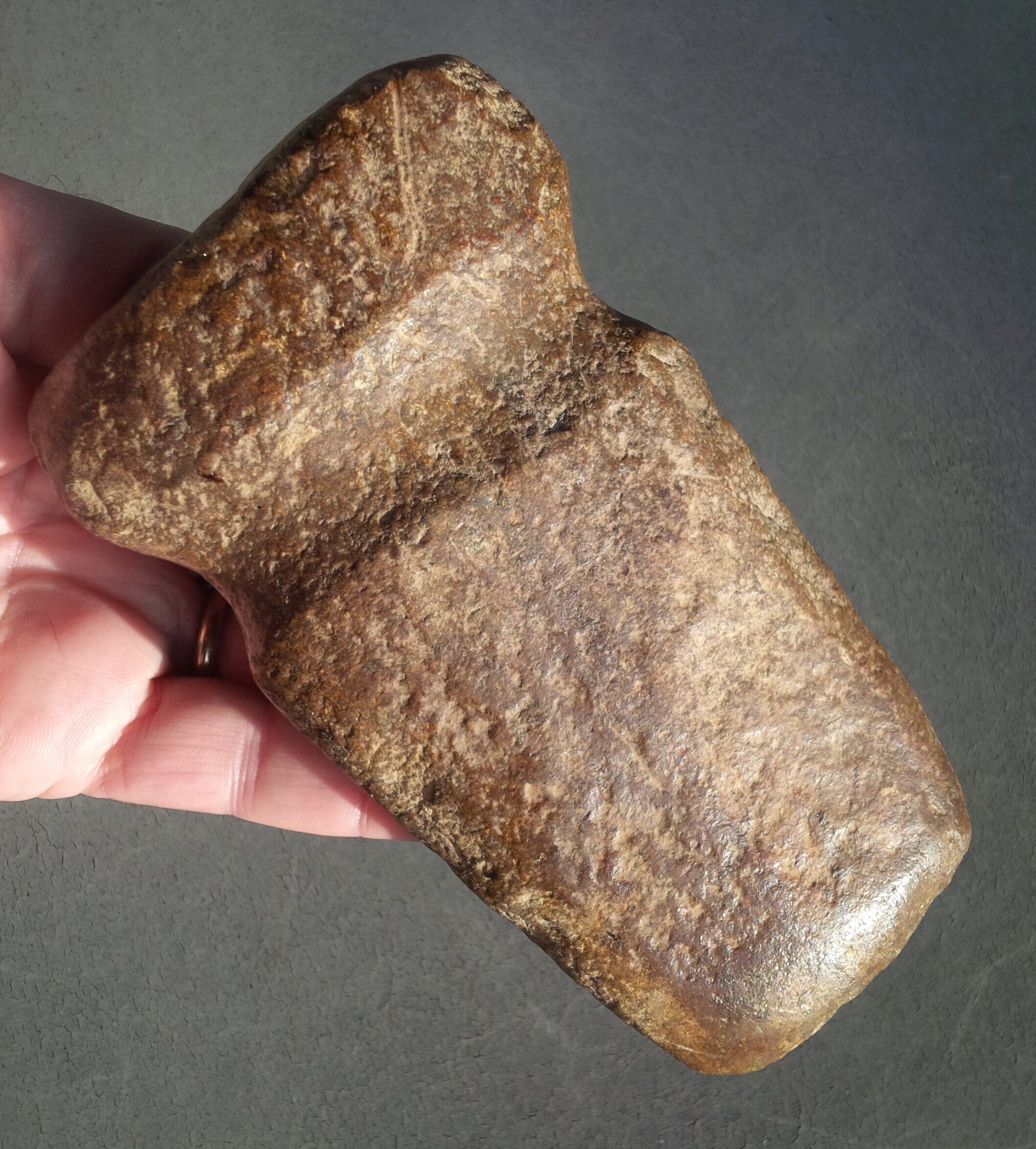 Authentic FULL GROOVED AXE Indian Artifact 3-1/2 X 6 Excellent Axe ...