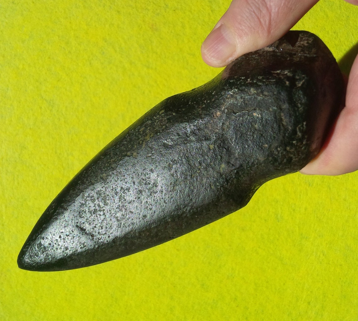 Authentic 3/4 GROOVED AXE Indian Artifact - 6-1/2" Excellent Axe ...