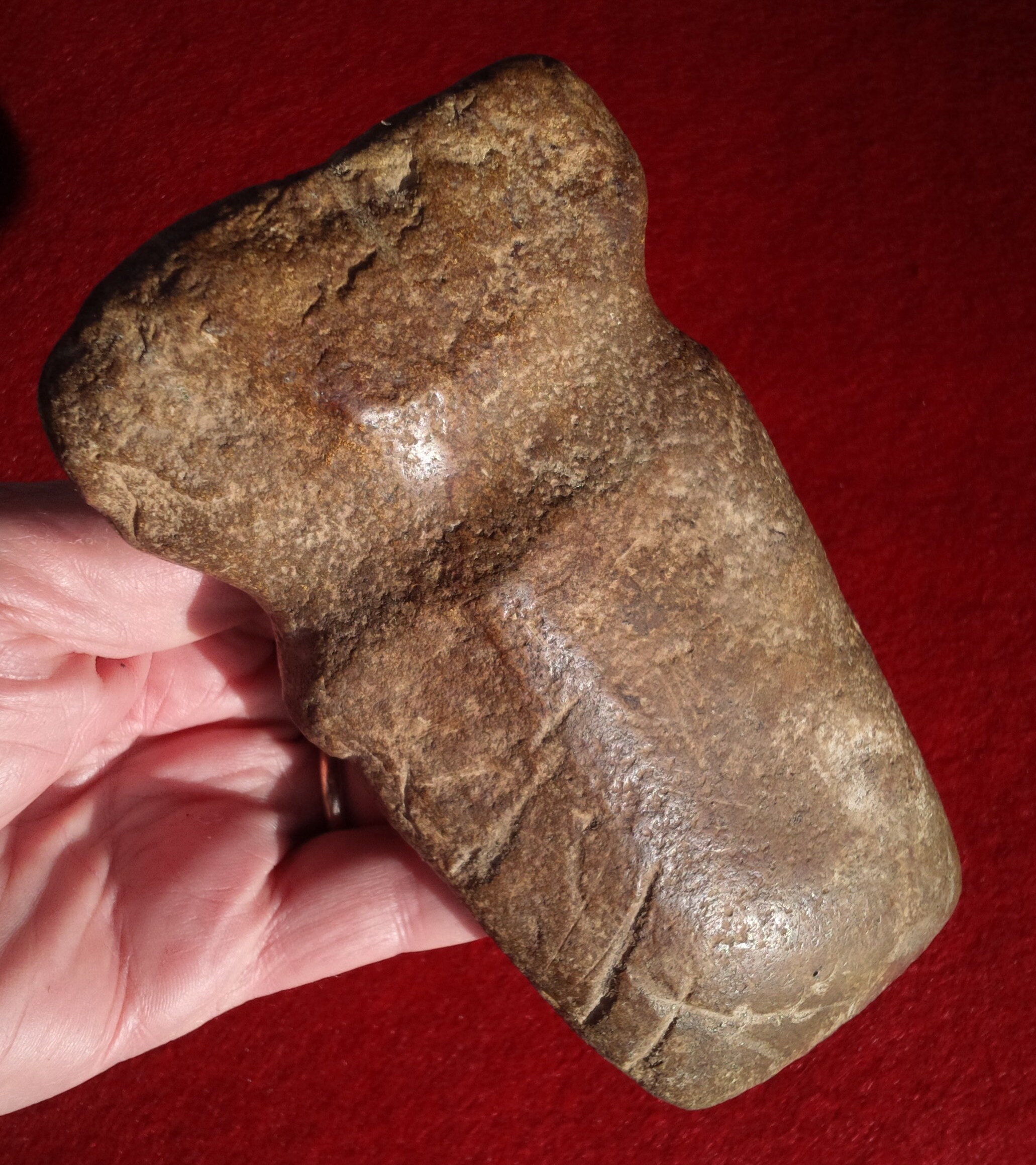 Authentic FULL GROOVED AXE Indian Artifact 3-1/2 X 6 Excellent Axe ...