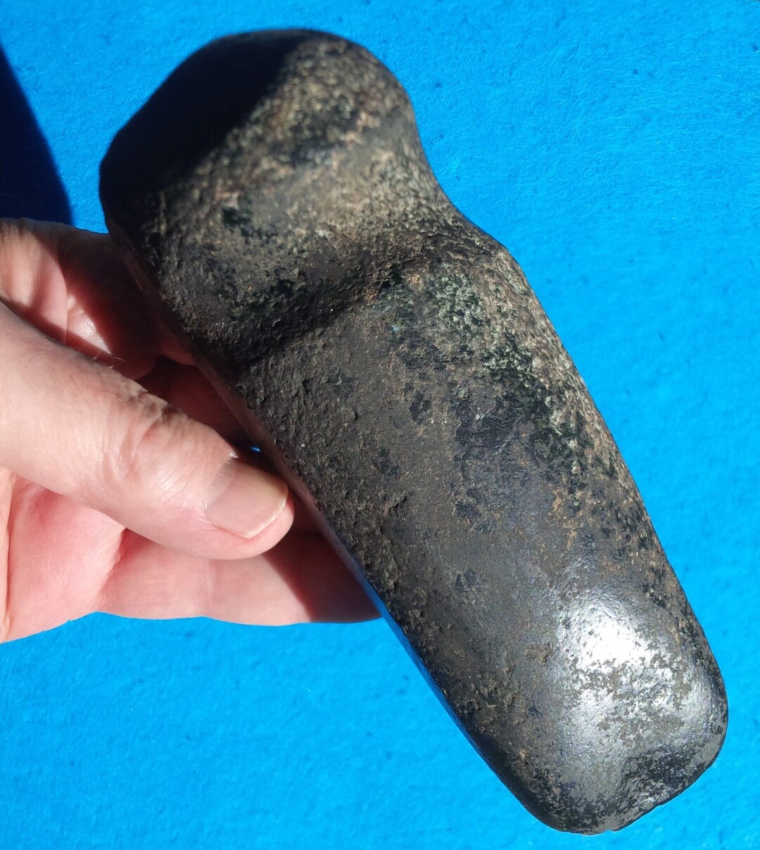 Authentic 3/4 GROOVED AXE Indian Artifact 6-1/2 Excellent Axe Nodaway ...