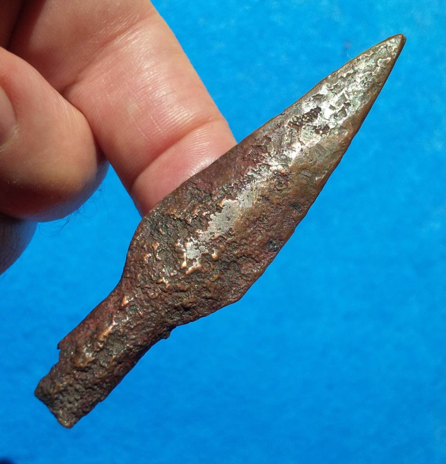 3-5/16" OLD COPPER CULTURE Spear Point Wisconsin Arrowhead 8000-3000 B ...