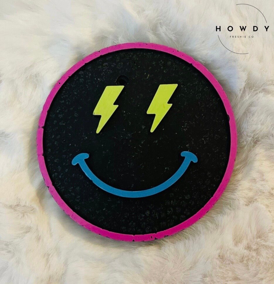 Lightning Bolt Smiley Face - Etsy