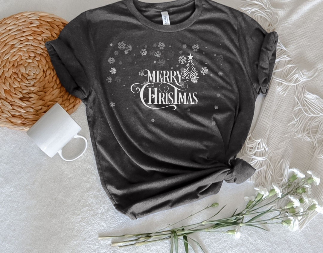 Merry Christmas Shirt, Women Christmas Shirt,cute Holiday Shirt ...