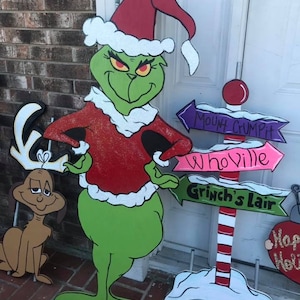 Christmas / Holiday Grinch Inspired 1pc Yard Sign - Etsy