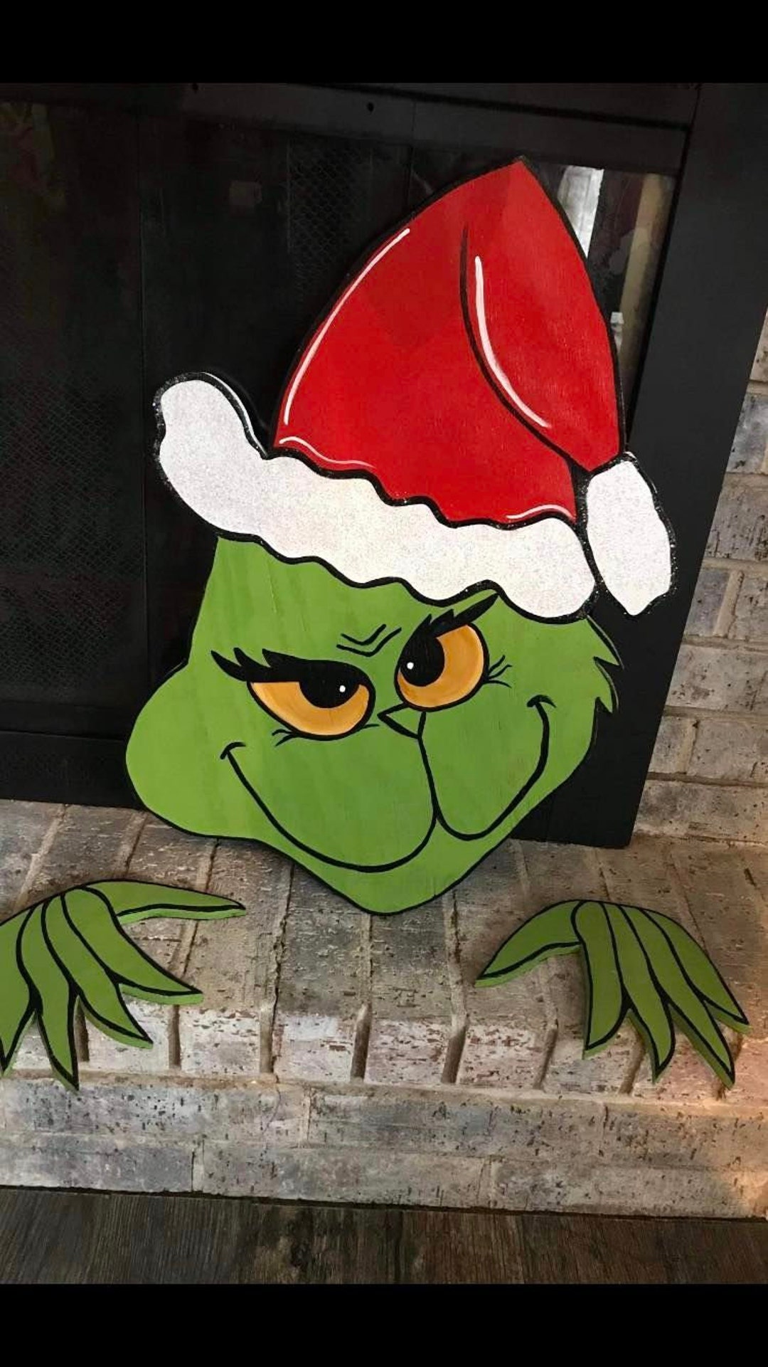 Christmas / Holiday Grinch Inspired Peek Over Fence Yard Sign - Etsy