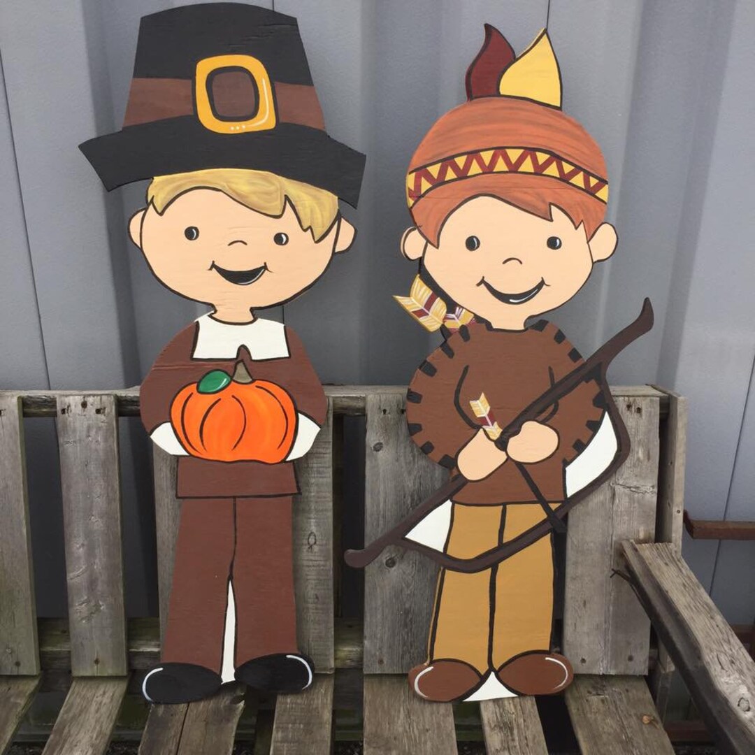 Fall/ Thanksgiving Pilgrim and Yard Sign - Etsy