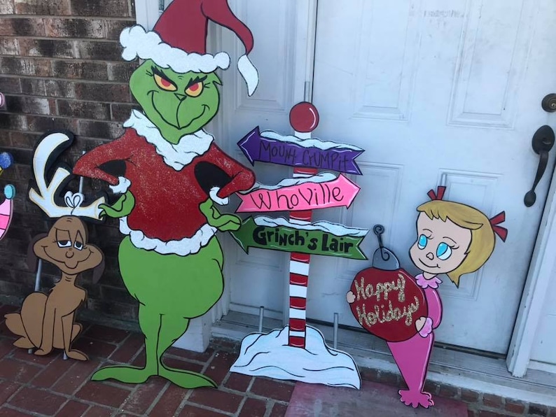 Christmas / Holiday Grinch Inspired 1pc Yard Sign - Etsy