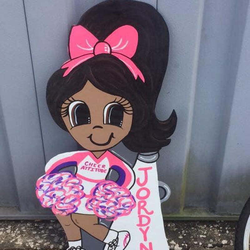 Cheerleader Door Sign - Etsy