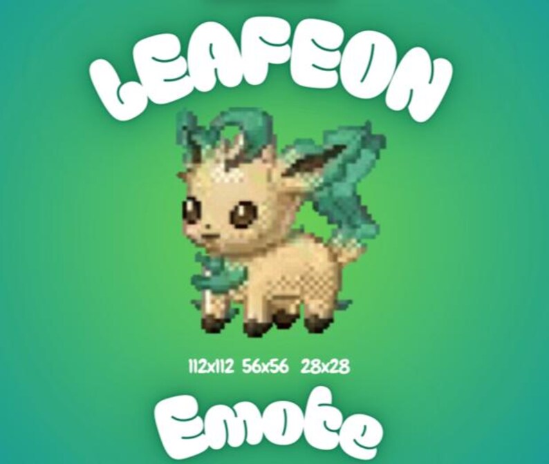 Leafeon Pokemon Animated Emote - Etsy
