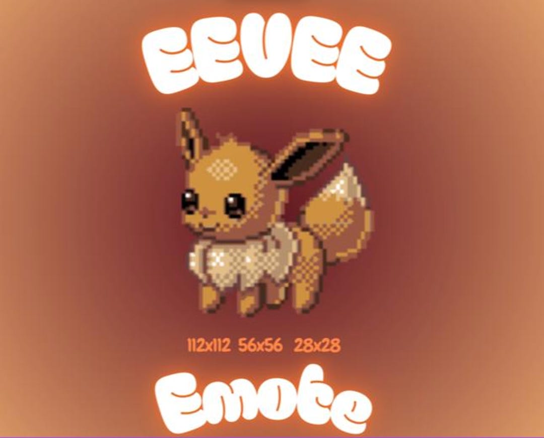 Animated Eevee Pokemon Emote - Etsy