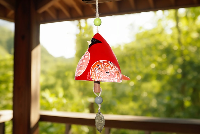 Ceramic Wind Chimes | Colorful Bird Wind Chimes | Lucky Gifts | Garden ...