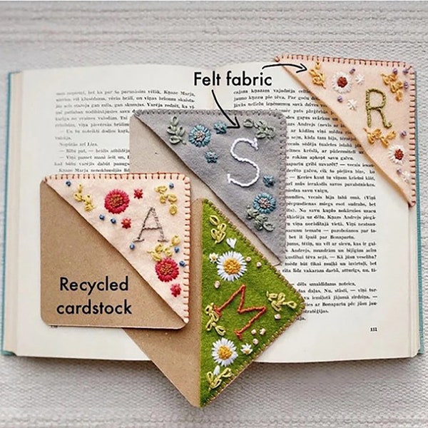 Embroidered Bookmark - Etsy