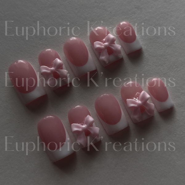 Kids French Tip Nails - Etsy