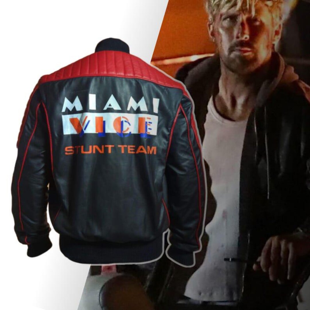 Ryan G the Fall Miami Vice Stunt Team Bomber Real Leather Jacket - Etsy