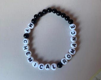 My Chemical Romance Bracelet, I’m Not Okay (I Promise), Mcr, Emo Beaded ...