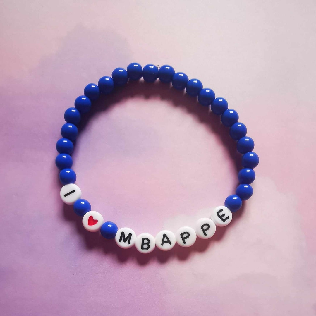 I Heart Kylian Mbappe Kids and Adults Beaded Bracelet - Etsy
