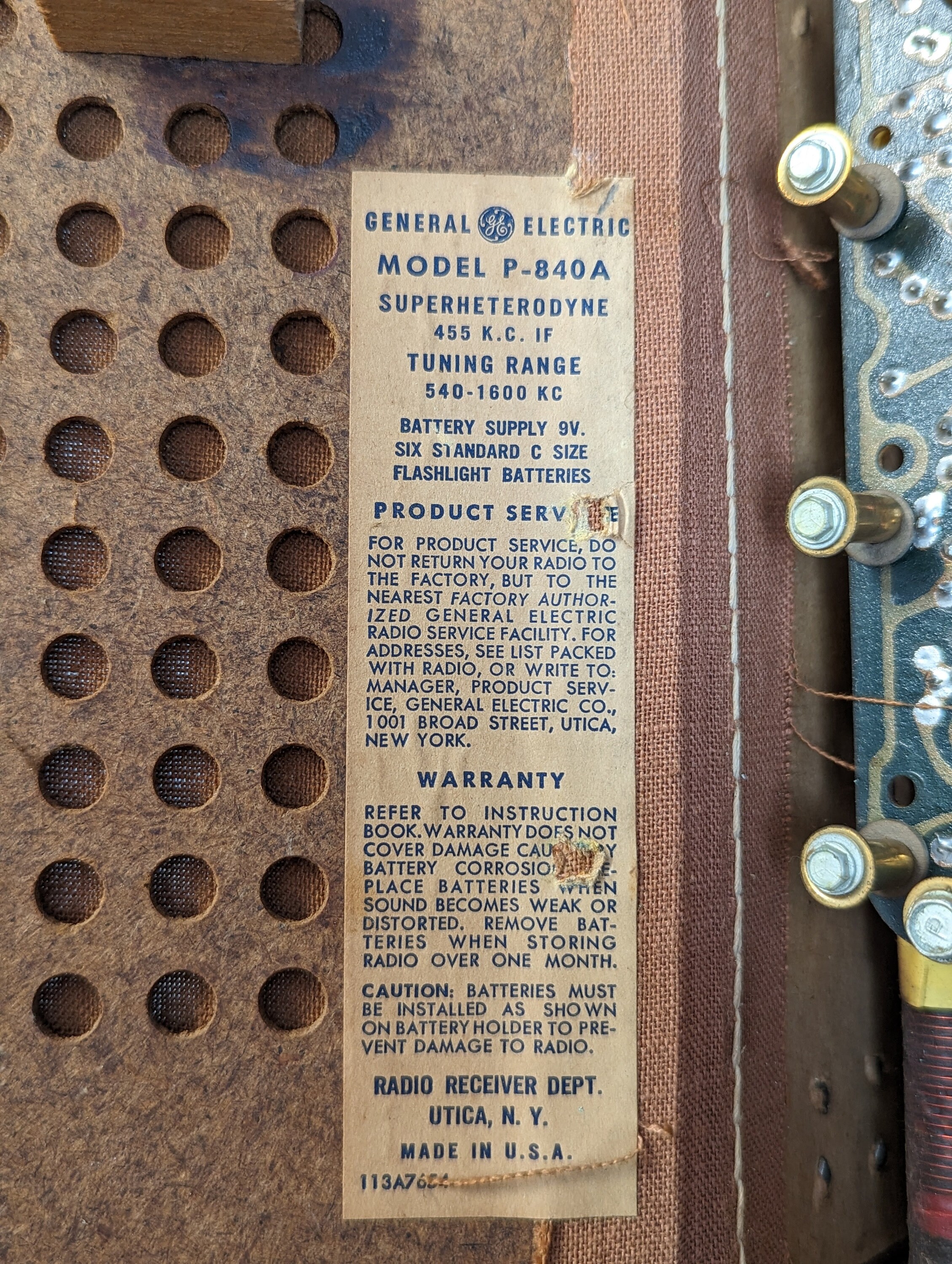 Vintage General Electric Radio - Etsy