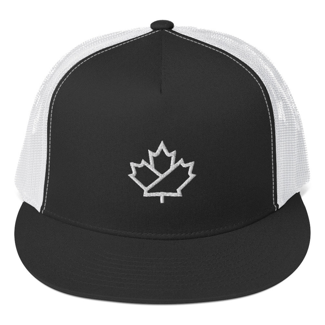Maple Leaf Mesh Snap Back Trucker Cap Hat - Etsy