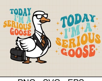 Serious Goose, Funny PNG - Etsy