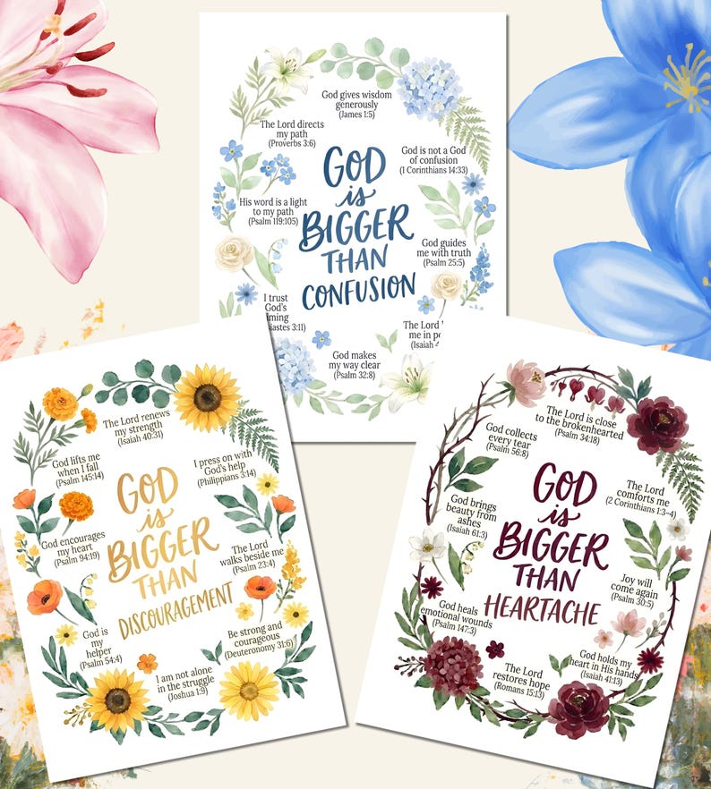 Bible Tip Ins God is Bigger Than Emotions Bundle PDF - Christian ...