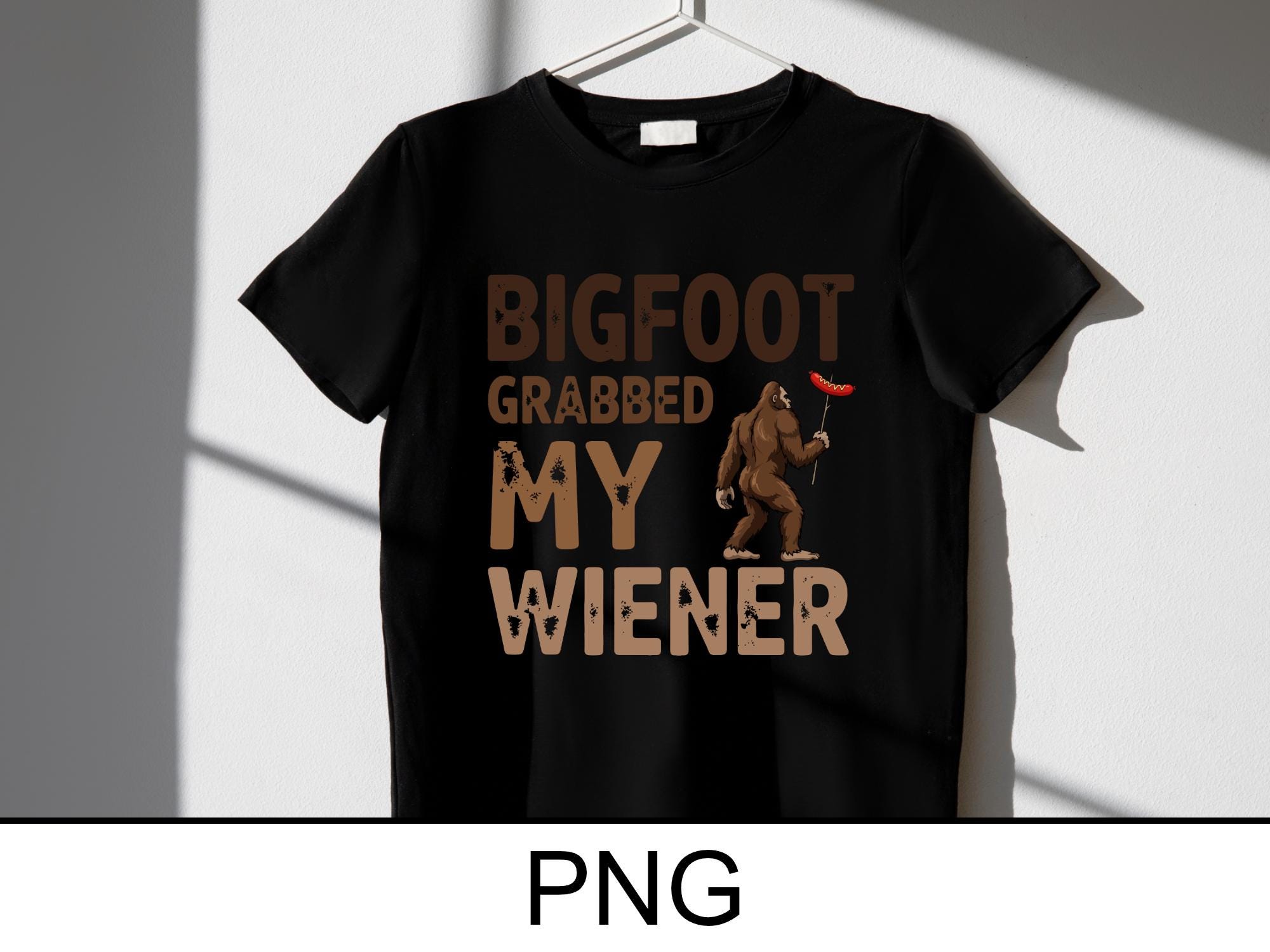Funny Bigfoot Campfire PNG: Sasquatch Wiener Sunset Graphic (digital ...