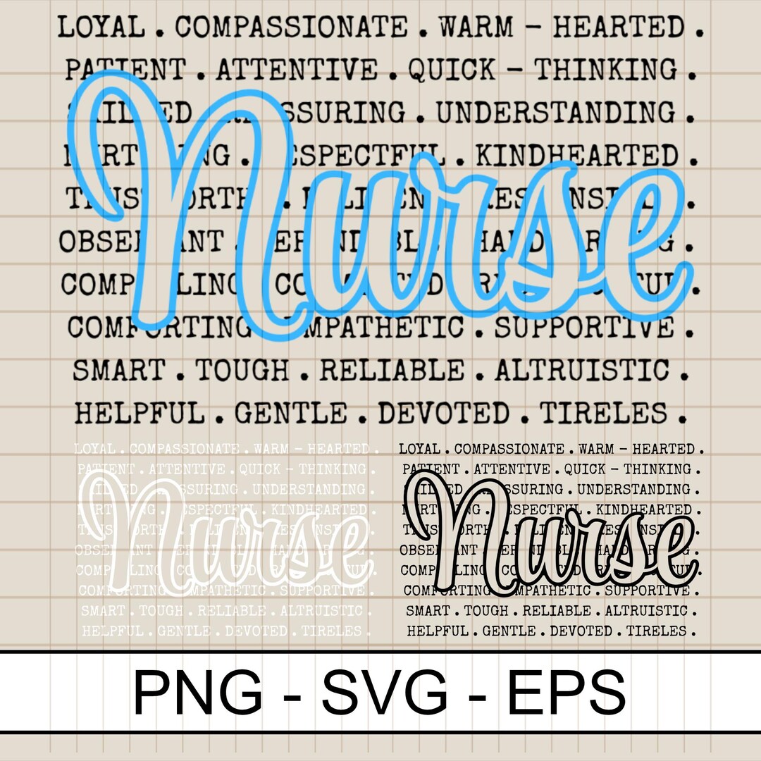 Nurse Words Png Svg, Nurse Definition Png Svg, Nurse Appreciation ...