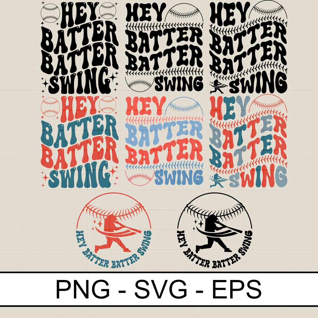 Groovy Hey Batter Batter Swing Baseball Svg Png Eps, Baseball Mom SVG ...