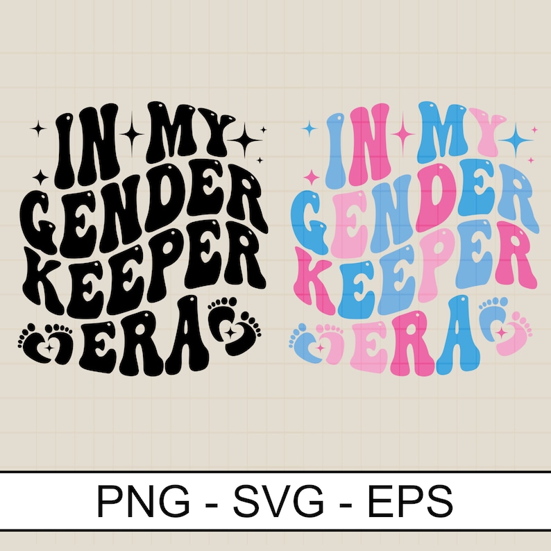 Diseño de revelación de género "Keeper Era": Descarga digital PNG SVG ...
