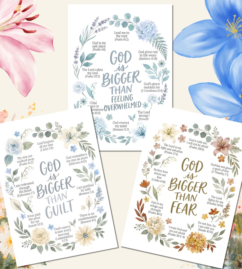 Bible Tip Ins God is Bigger Than Emotions Bundle PDF - Christian ...