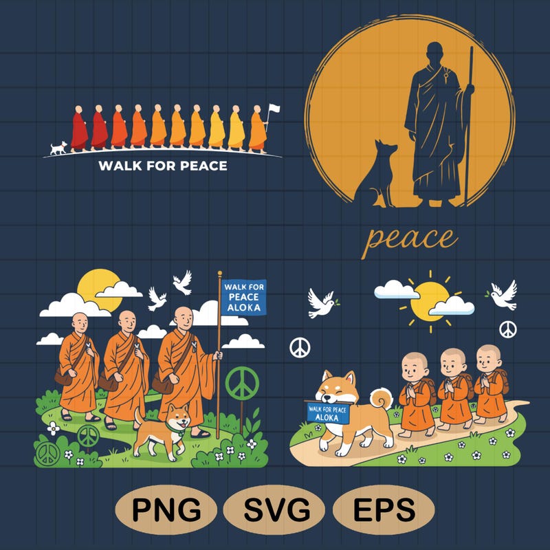 Walk for Peace Svg - Etsy