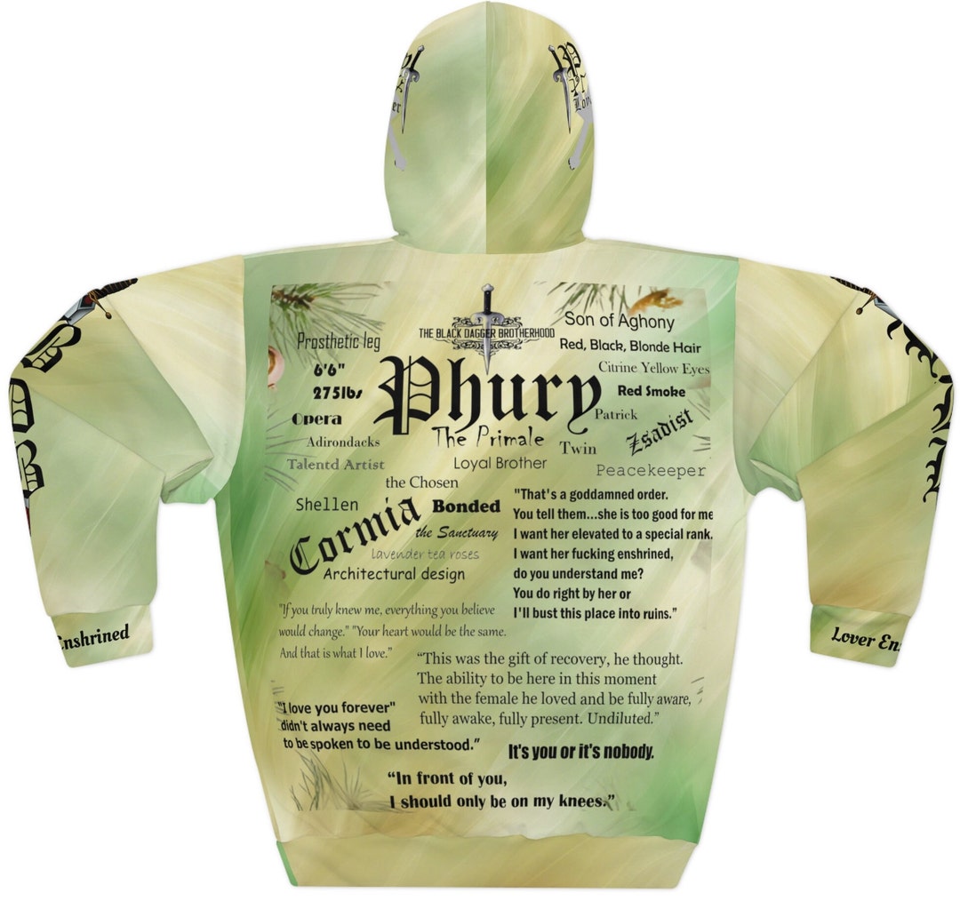 Phury AOP Unisex Pullover Hoodie, Cormia, Phury Hoodie, Black Dagger ...